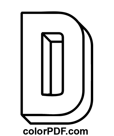 D Alphabet Buchstabe D – Ausmalbilder und Bücher im PDF-Format